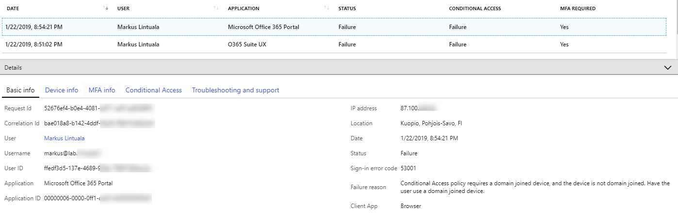 Troubleshooting Conditional Access - Bloggerz.cloud