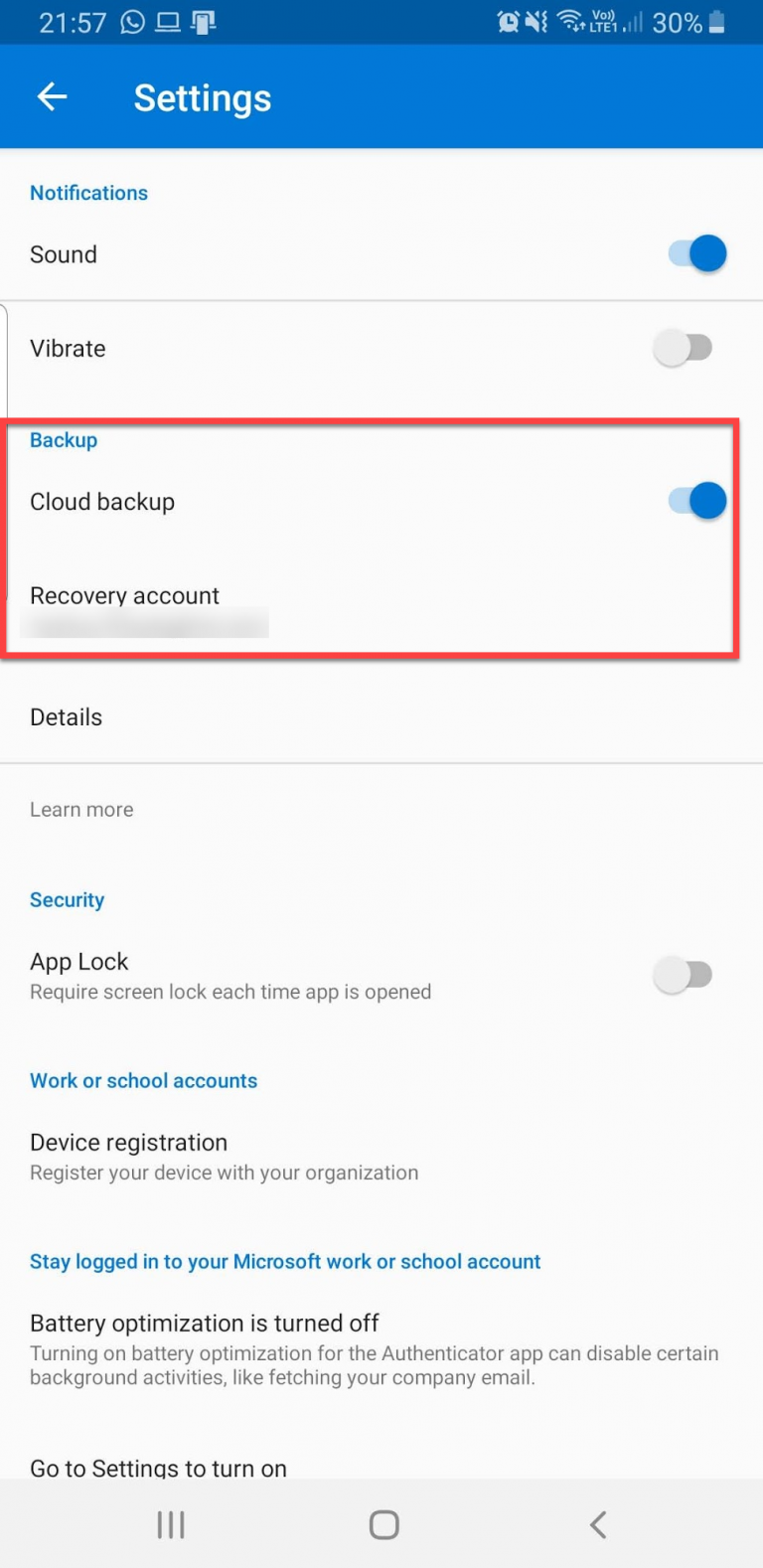 Microsoft Authenticator cloud backup available now for Android ...