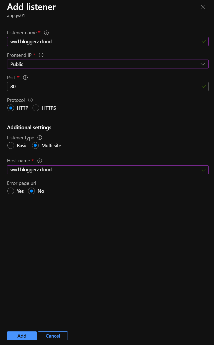 URL Redirections using Azure Application Gateway - Bloggerz.cloud